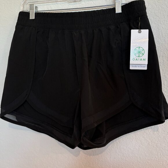 GAIAM | Shorts | Nwt Gaiam Women Black Athletic Shorts | Poshmark